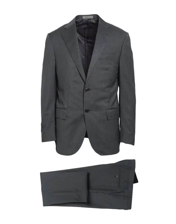 Corneliani Suit Charcoal Size Virgin Wool - Grey