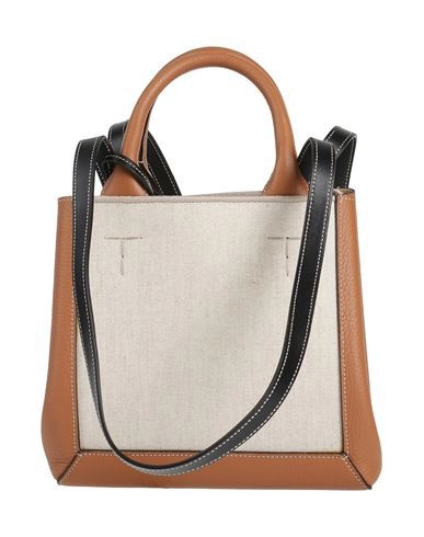 TOD'S Shoulder Bag Calfskin, Textile Fibers - Beige