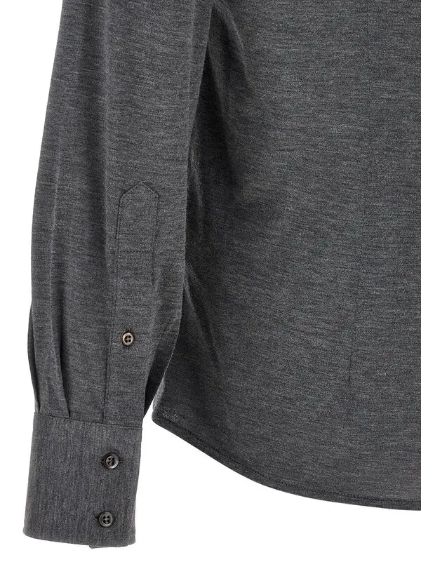 Brunello Cucinelli Cotton And Silk Shirt