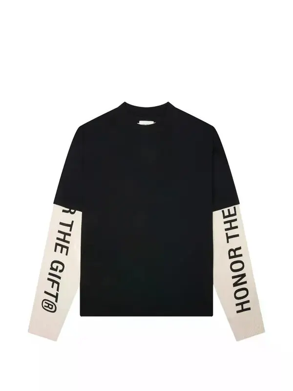 HONOR THE GIFT Logo-print Double-sleeve T-shirt - Black