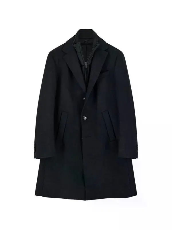 Boggi Milano Wool Coat With Bib