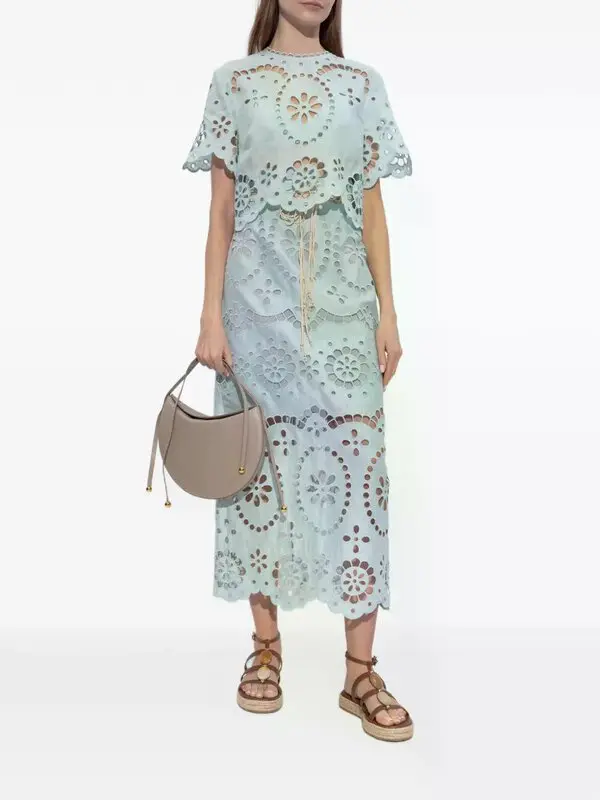 Zimmermann Eyelet-embroidered Scalloped Top