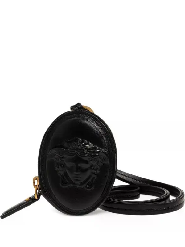 Versace Lou Nappa Coin Purse - Black