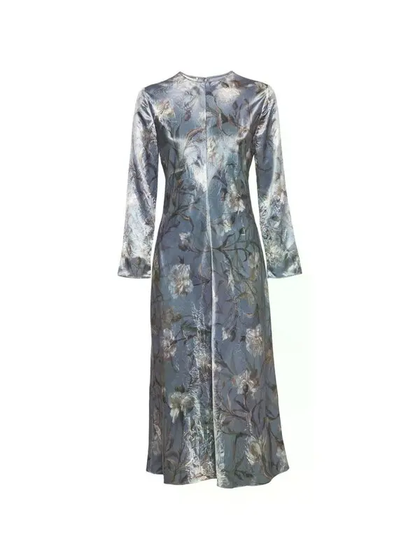 Vince Floral-print Satin Maxi Dress