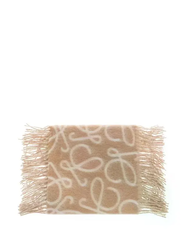 Loewe Scarf In Alpaca And Woo - Neutrals