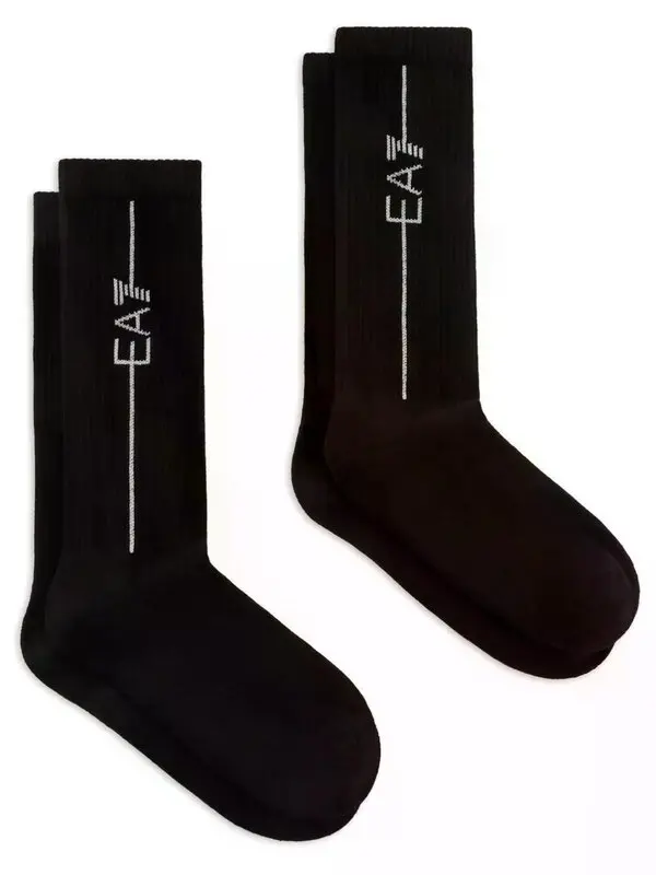 EA7 Logo-intarsia Socks