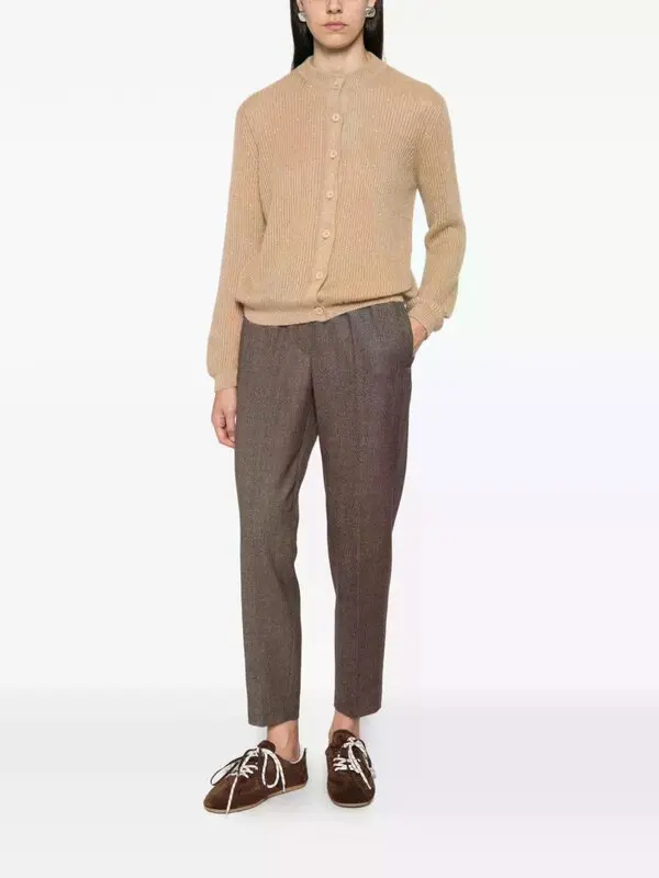 Fabiana Filippi Sequin-embellished Ribbed Cardigan
