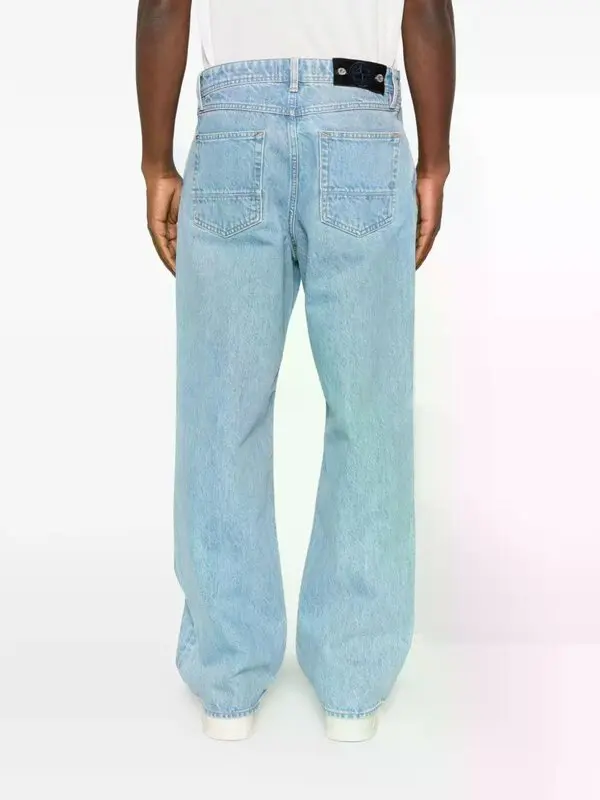 Stone Island Logo-patch Straight-leg Jeans