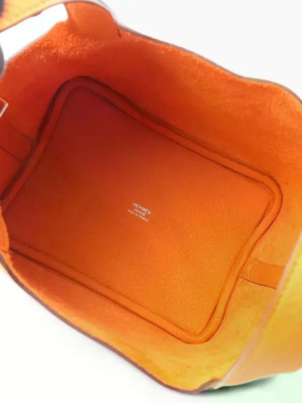Hermès 2024 Pm Picotin Lock Leather Tote Bag - Orange