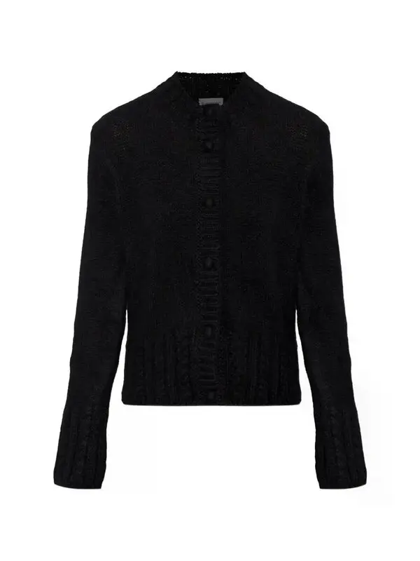 Moncler Cable-knit Logo-patch Cardigan