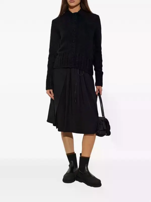 Moncler Cable-knit Logo-patch Cardigan