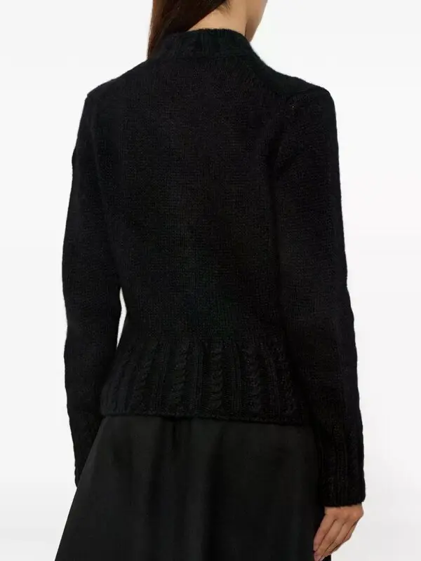 Moncler Cable-knit Logo-patch Cardigan