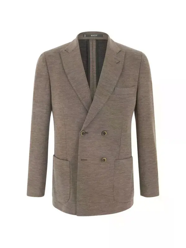 Boggi Milano Brooklyn | Double-breasted Blazer In Wool-blend B Jersey