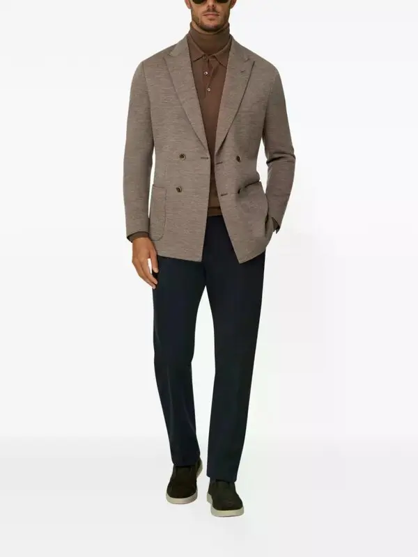 Boggi Milano Brooklyn | Double-breasted Blazer In Wool-blend B Jersey