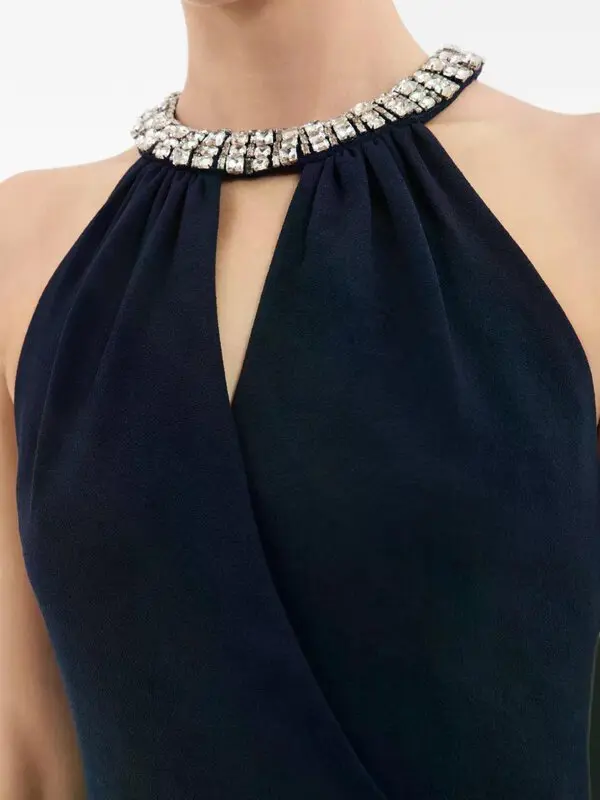 Rebecca Vallance Gimlet Halter Midi Dress