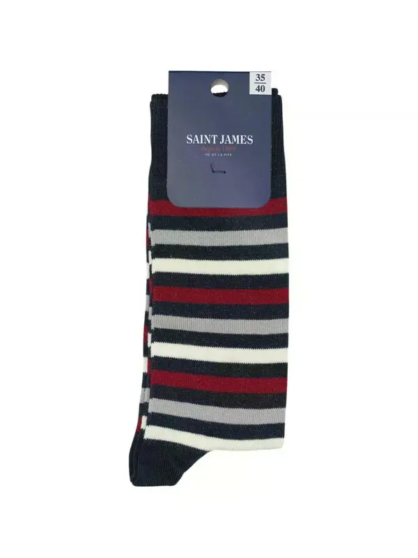 Saint James Striped Socks - Blue