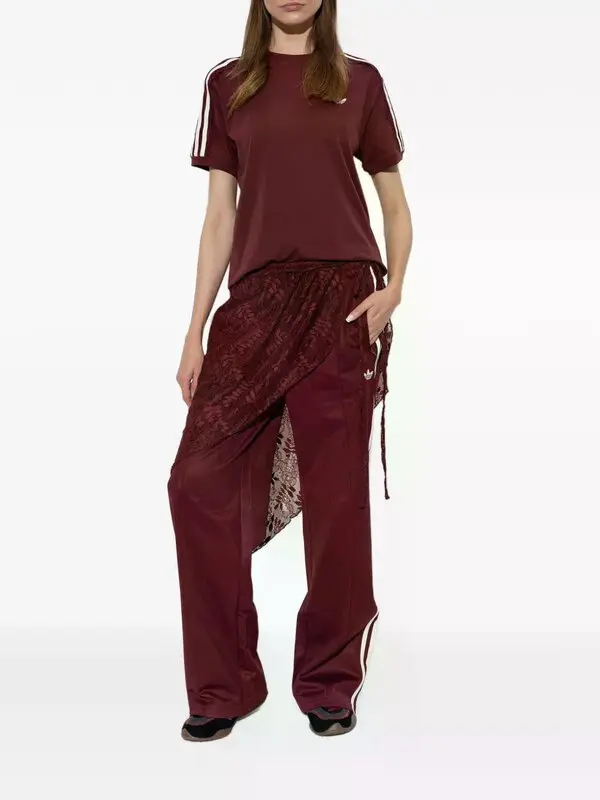 Adidas Lace-overlay Track Pants - Red