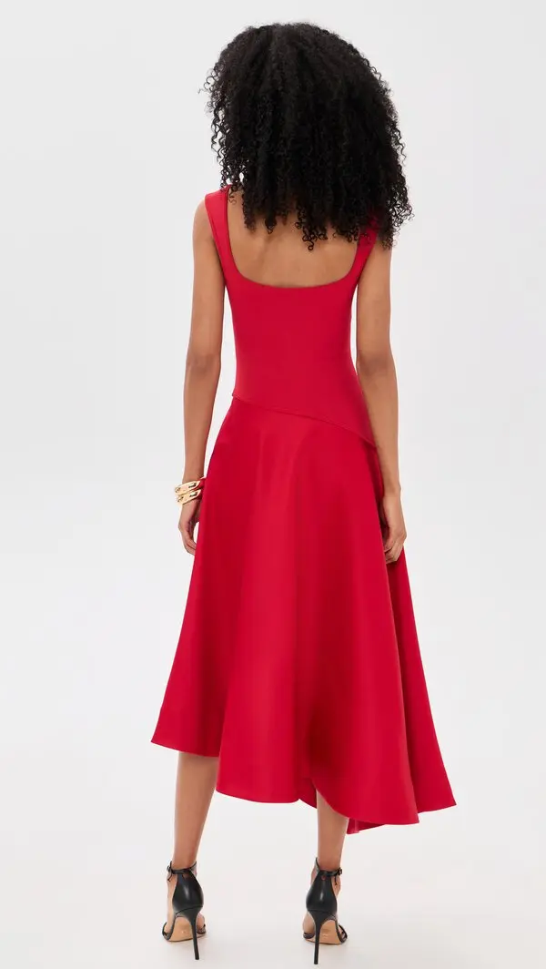 AMUR Scarlet Asymmetrical Day Dress