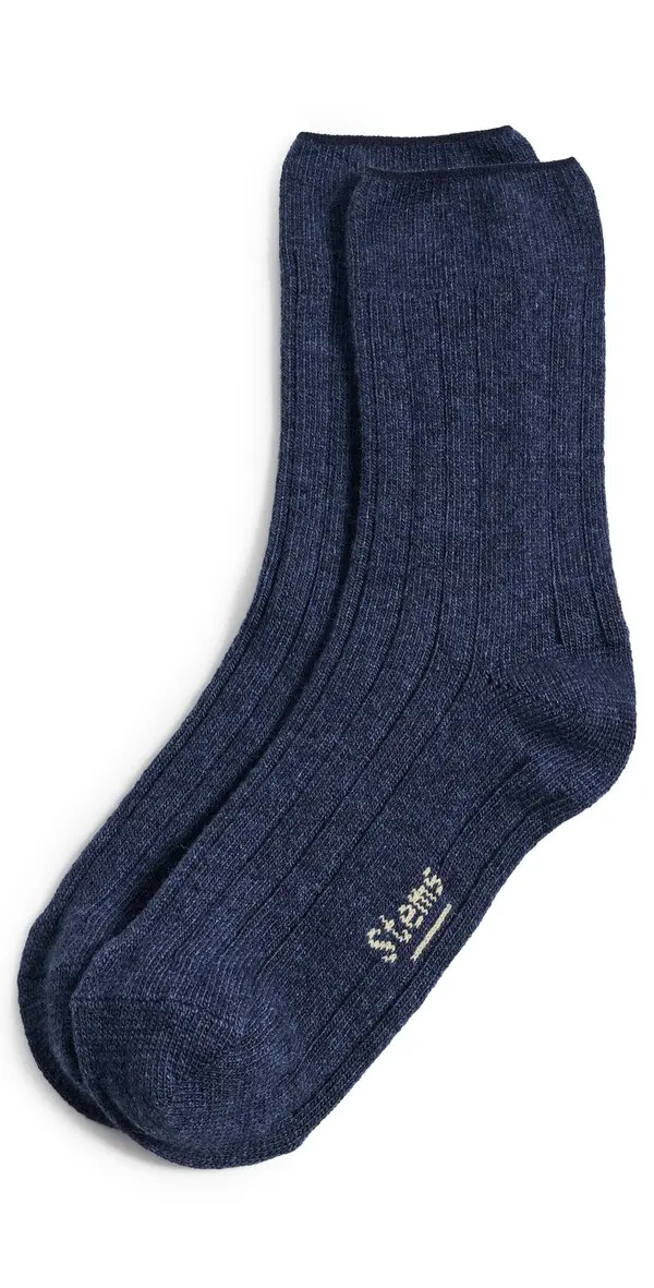 STEMS Luxe Wool Crew Socks - Navy