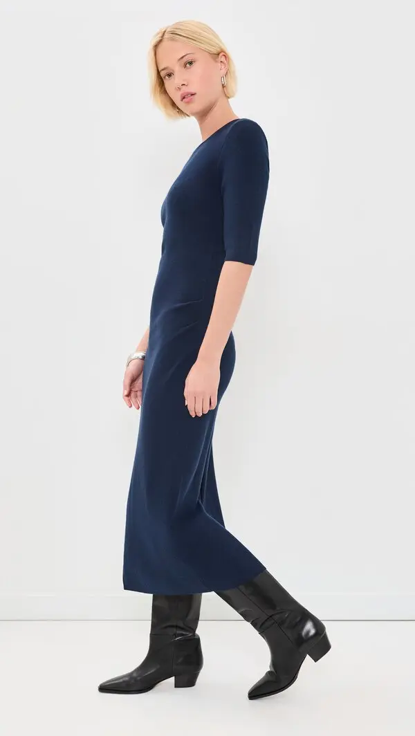 LA LIGNE Short Sleeve Knitted Dress
