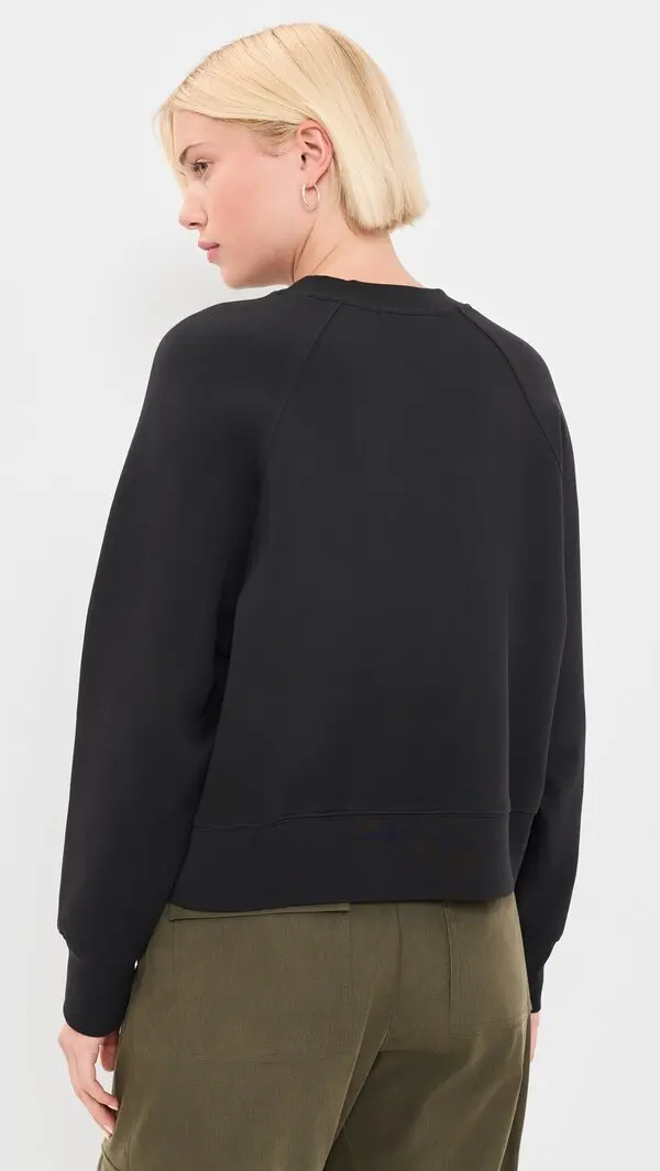 PERFECTWHITETEE Nell Travel Crew Neck Sweatshirt - True Black