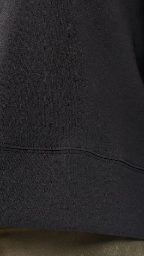 PERFECTWHITETEE Nell Travel Crew Neck Sweatshirt - True Black
