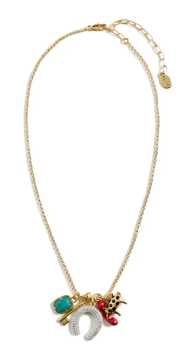 Clare V. Gigi Charm Necklace - Multi