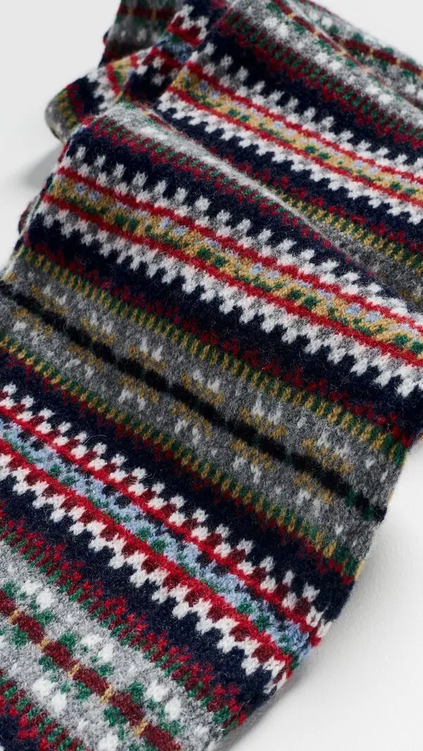 Barbour Scotland Fair Isle Knitted Scarf