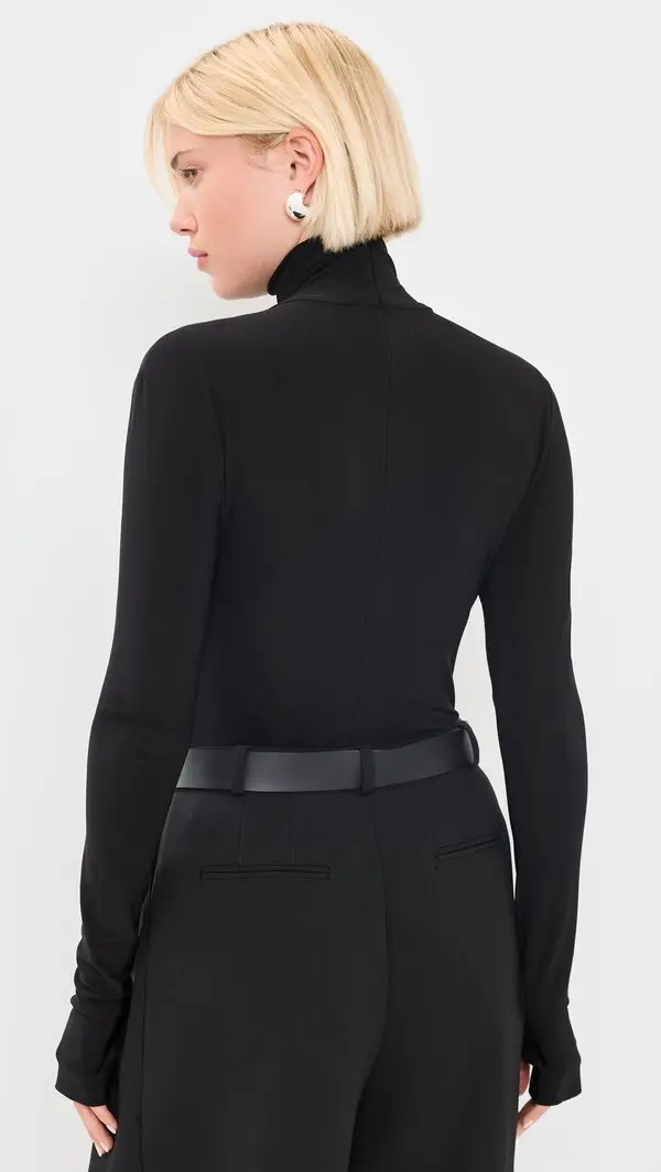 Norma Kamali Long Sleeve Turtle Bodysuit