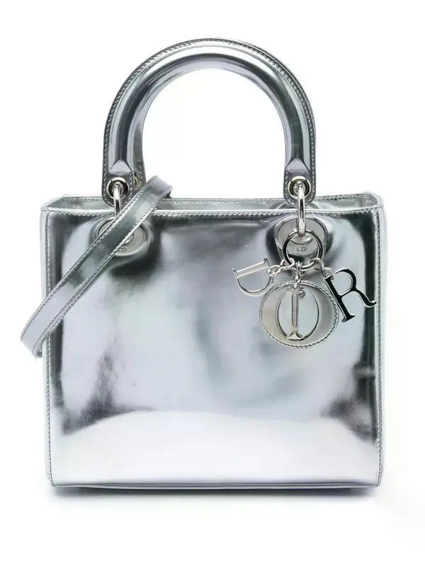 Dior 2014 Medium Metallic Patent Lady Satchel