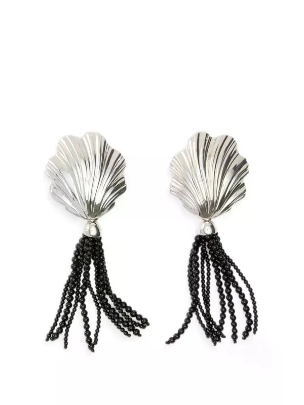 JULIETTA Aria Shell Tassel Earrings - Silver