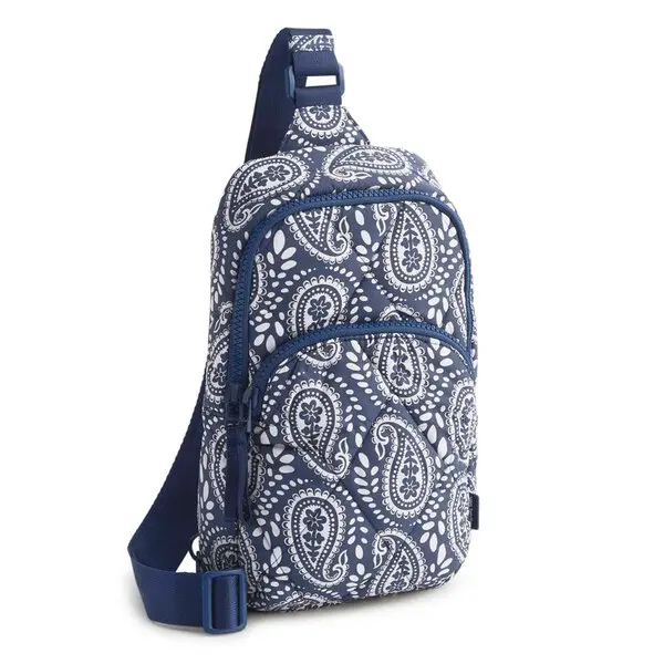 VERA BRADLEY Lorman Sling Backpack In Waves Paisley