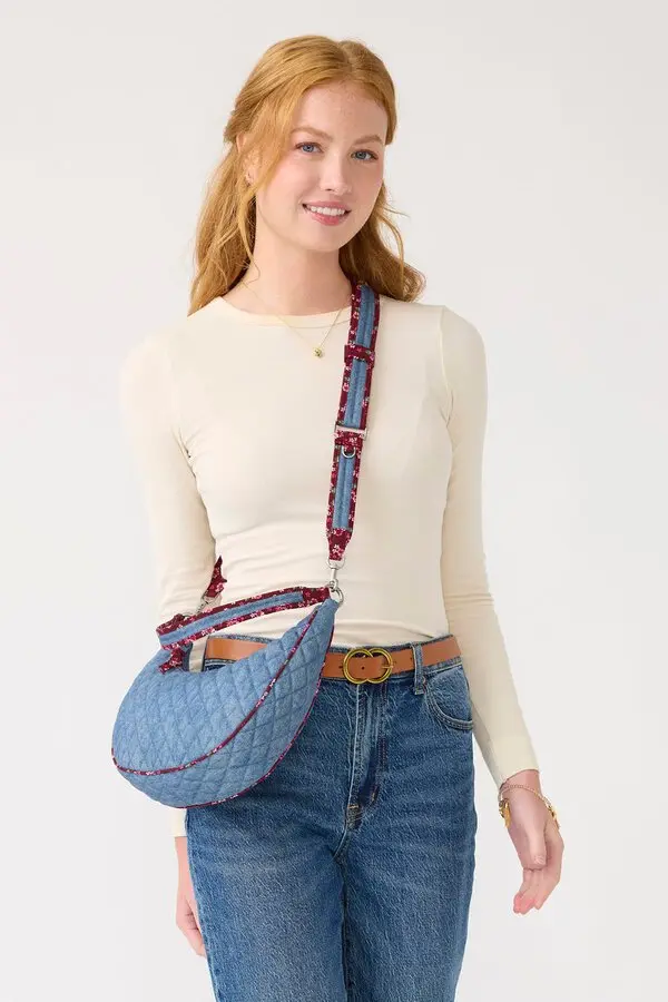 VERA BRADLEY Clara Convertible Shoulder Bag In Riverside Denim