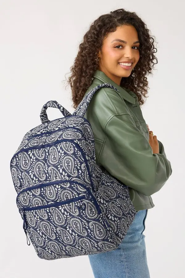 VERA BRADLEY Large Bancroft Backpack In Waves Paisley