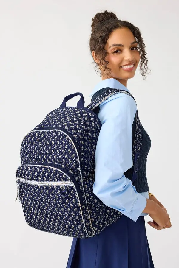 VERA BRADLEY Bancroft Backpack In Rachel Ditsy Peacoat