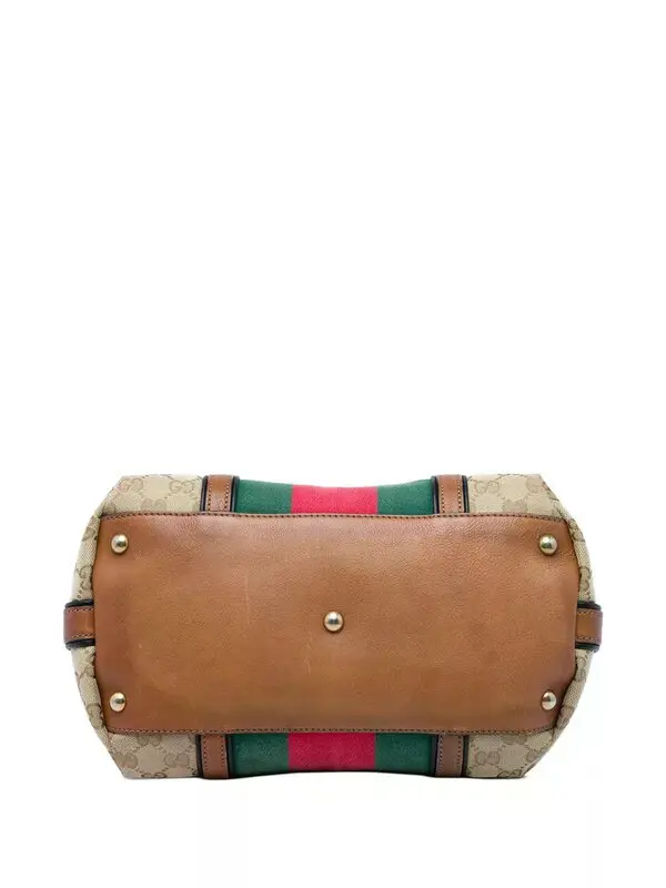 Gucci 2016-2026 Gg Canvas Bamboo Tassel Web Satchel