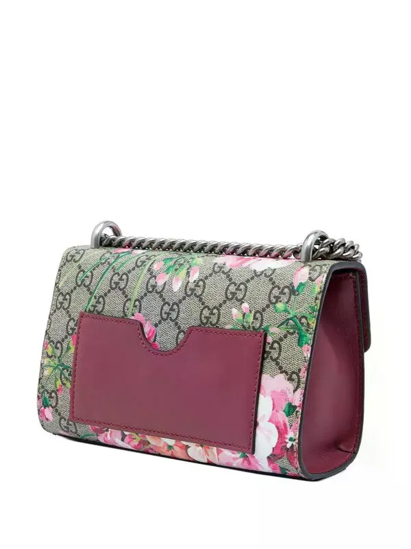 Gucci 2016-2026 Small Gg Supreme Blooms Padlock Crossbody Bag - Neutrals