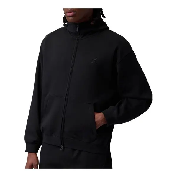 JORDAN Sport Hoop Fleece Dri-fit Full-zip Hoodie - Black