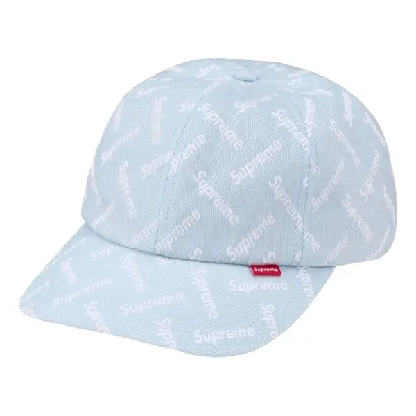 Supreme Fw26 Monogram Jacquard 6-panel - Light Blue