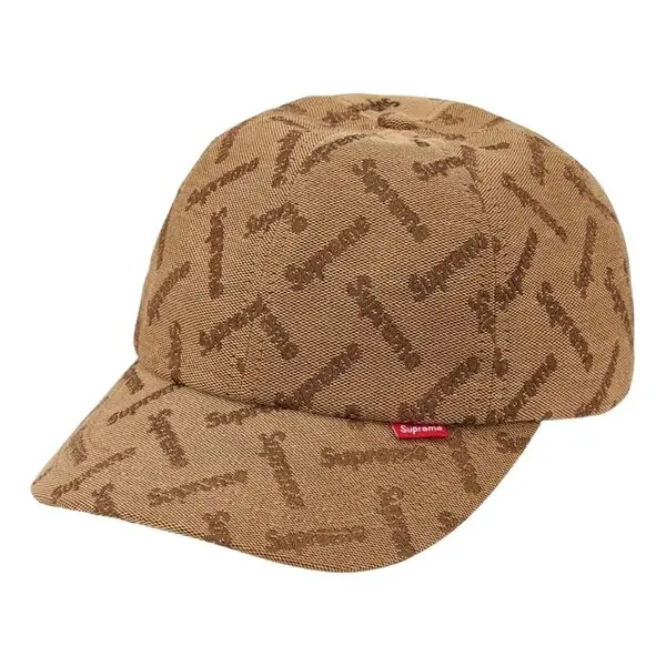 Supreme Fw26 Monogram Jacquard 6-panel - Tan