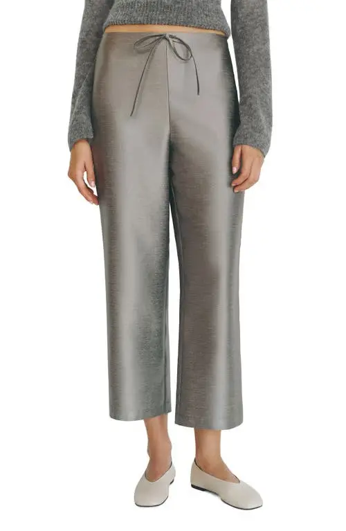 REFORMATION Olina Drawstring Crop Pants - Mercury