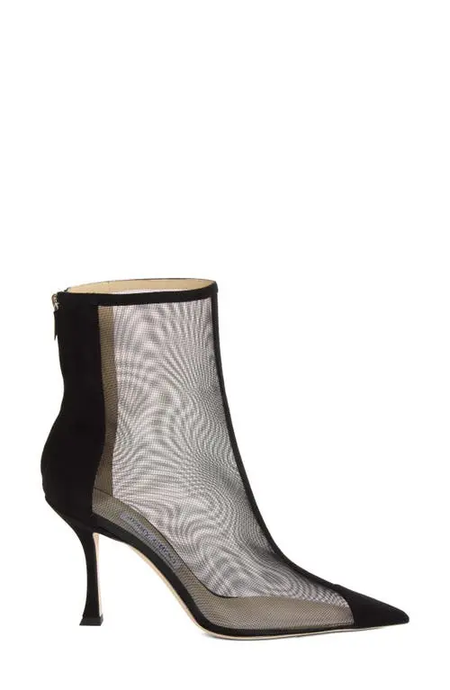 JIMMY CHOO Naidoo Pointed Toe Mesh Bootie