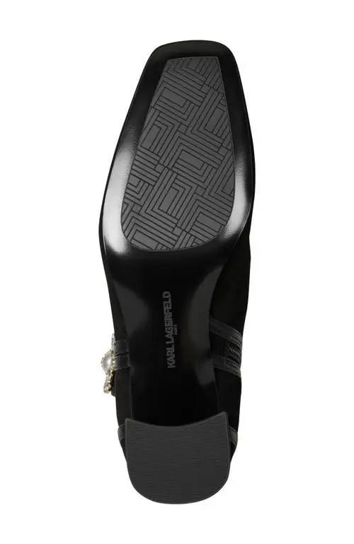 Karl Lagerfeld Paris Serafina Ii Leather Bootie - Black