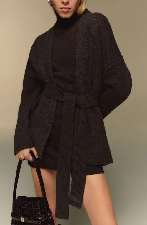 REFORMATION Meg Wool Wrap Sweater Coat