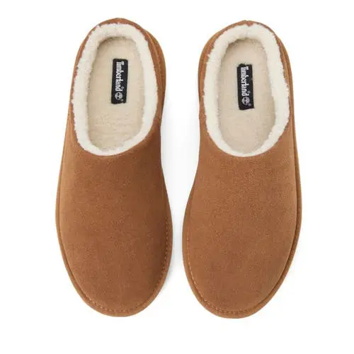 Timberland Genuine Suede Or Leather Modern Clog Slippers - Tan
