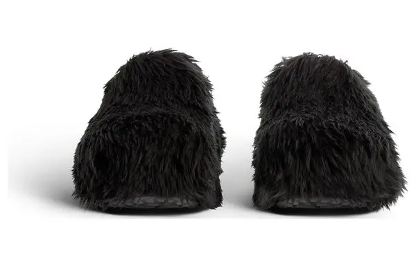 Balenciaga Crocs Mules Fake Fur On Rubber