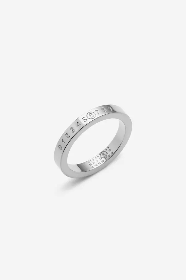 MAISON MARGIELA Anello Numeric Signature 3mm - Silver