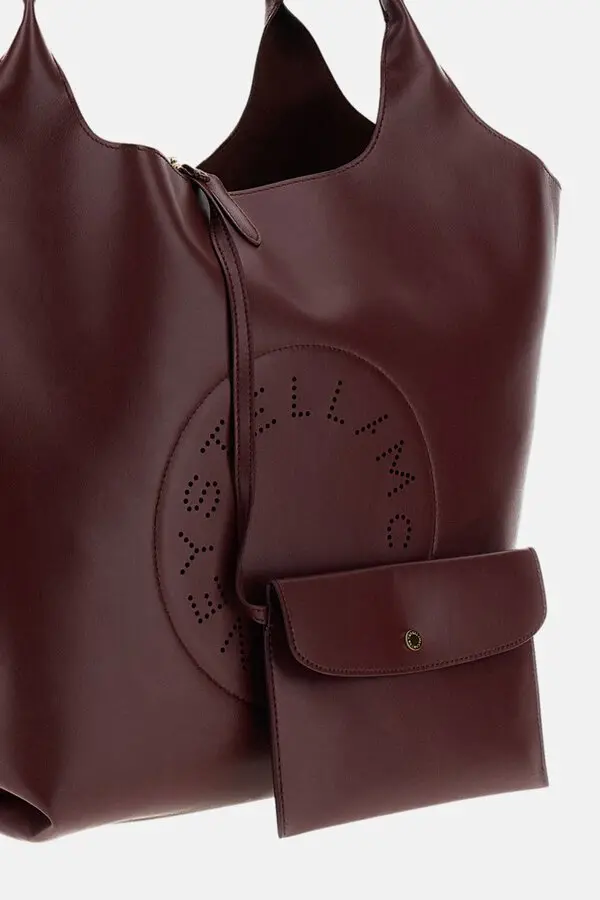 Stella McCartney Borsa Tote Reversibile Con Logo Alter Mat & Alter Suede - Red