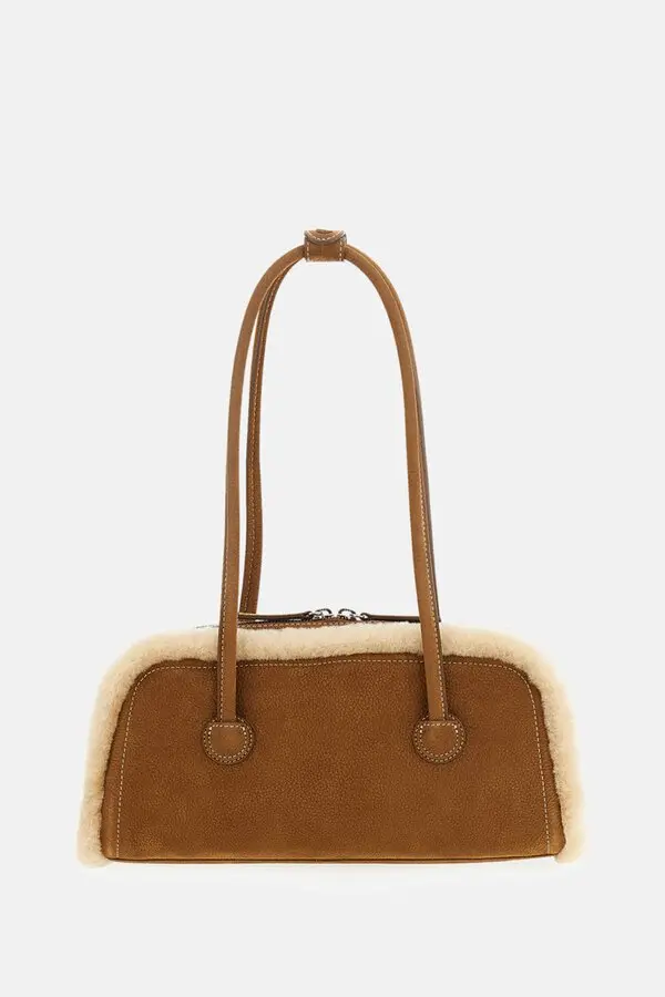 MARGESHERWOOD Borsa A Spalla Soft Boston Ew - Marrone