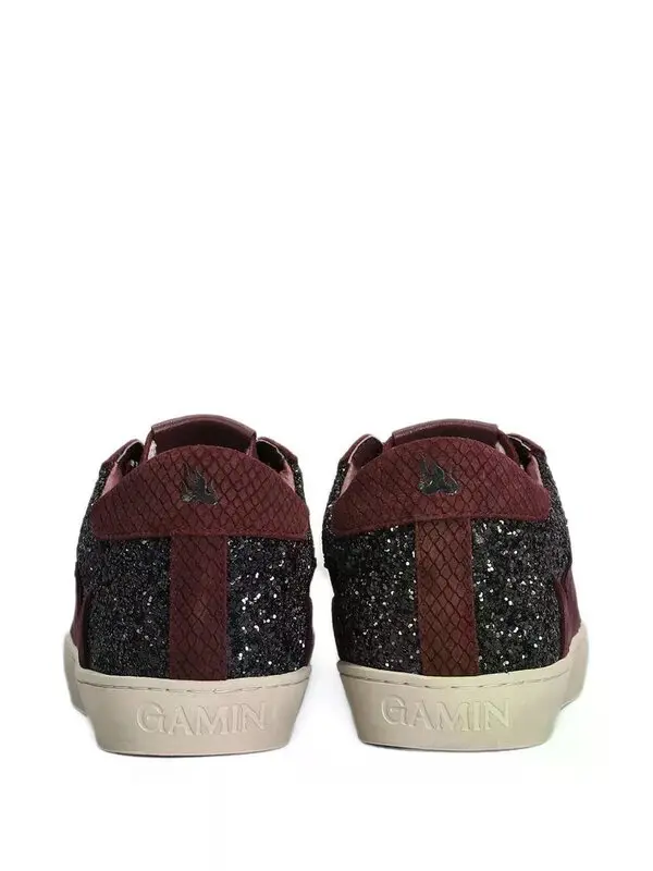 GAMIN Dopamine Glitter-effect Flame-patch Sneakers